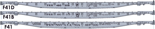 HO PRR F41 Flatcar Decals – Mount Vernon Shops