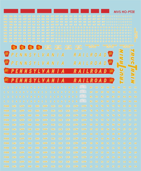 HO PRR Trailer Decals Early Scheme (Pre-1960) – Mount Vernon Shops