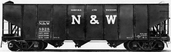 HO N&W H2 & H3 Hopper Decals (24" Lettering) – Mount Vernon Shops